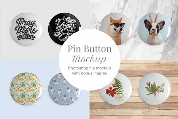 Free Pin Mockups | 21+ Free PSD Mockups Download